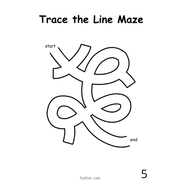 Trace the Maze Workbook for Toddlers & Preschool Ages 2.5–4